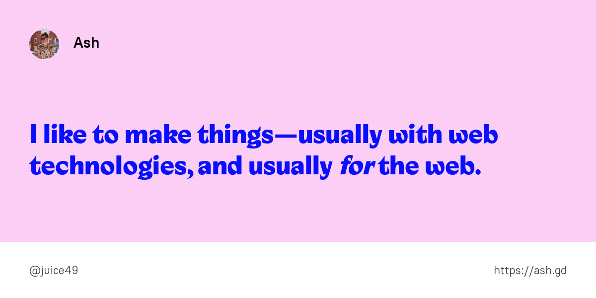 Ash - full stack web developer